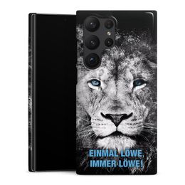 DeinDesign Galaxy S23 Ultra Handy Premium Case Smartphone Handyh&uuml;lle Schutzh&uuml;lle gl&auml;nzend Official Licensed Product Tsv 1860 M&uuml;nchen Lion Premium Case