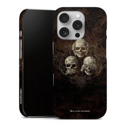 DeinDesign iPhone 16 Pro Handy Premium Case Smartphone Handyh&uuml;lle Schutzh&uuml;lle matt Gothic Art Skulls Premium Case