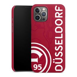 DeinDesign iPhone 12 Pro Max Handy Premium Case Smartphone Handyh&uuml;lle Schutzh&uuml;lle matt Lettering F95 Fortuna D&uuml;sseldorf Premium Case