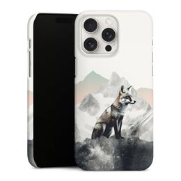 DeinDesign iPhone 15 Pro Max Handy Premium Case Smartphone Handyh&uuml;lle Schutzh&uuml;lle matt Nature Mountain Fox Premium Case