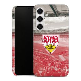 DeinDesign Galaxy S24 Handy Premium Case Smartphone Handyh&uuml;lle Schutzh&uuml;lle gl&auml;nzend Stadium Vfb Stuttgart Official Licensed Product Premium Case