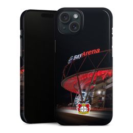 DeinDesign iPhone 15 Plus Handy Premium Case Smartphone Handyh&uuml;lle Schutzh&uuml;lle gl&auml;nzend Official Licensed Product Bayer 04 Leverkusen Stadium Premium Case