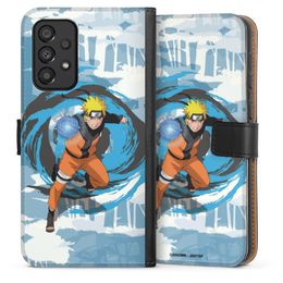 DeinDesign Galaxy A33 5G Handy Klapph&uuml;lle Handyh&uuml;lle aus Kunst Leder schwarz Flip Case Manga Official Licensed Product Naruto Shippuden Sideflip mit langer 