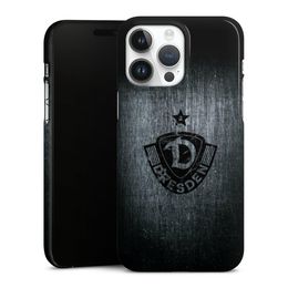 DeinDesign iPhone 14 Pro Max Handy Premium Case Smartphone Handyh&uuml;lle Schutzh&uuml;lle gl&auml;nzend Sg Dynamo Dresden Official Licensed Product Vintage Premium Case