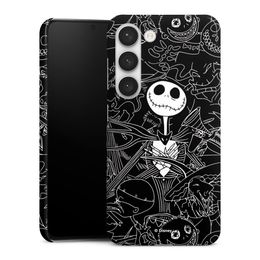 DeinDesign Galaxy S23 Handy Premium Case Smartphone Handyh&uuml;lle Schutzh&uuml;lle gl&auml;nzend Disney Nightmare Before Christmas Halloween Premium Case
