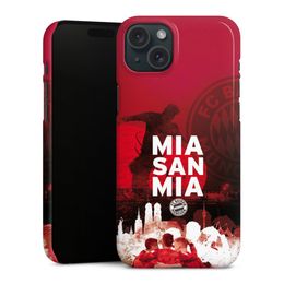 DeinDesign iPhone 15 Plus Handy Premium Case Smartphone Handyh&uuml;lle Schutzh&uuml;lle gl&auml;nzend Mia San Mia Fcb Fc Bayern M&uuml;nchen Premium Case
