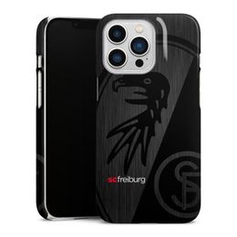 DeinDesign iPhone 13 Pro Handy Premium Case Smartphone Handyh&uuml;lle Schutzh&uuml;lle gl&auml;nzend Sc Freiburg Metallic Look Official Licensed Product Premium Case