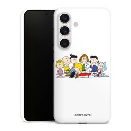 DeinDesign Galaxy S24 Handy Premium Case Smartphone Handyh&uuml;lle Schutzh&uuml;lle gl&auml;nzend Peanuts Kindheit Merchandise Premium Case