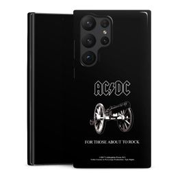 DeinDesign Galaxy S23 Ultra Handy Premium Case Smartphone Handyh&uuml;lle Schutzh&uuml;lle gl&auml;nzend Music Acdc Merchandise Premium Case