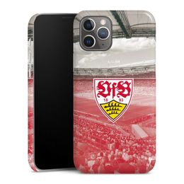 DeinDesign iPhone 12 Pro Handy Premium Case Smartphone Handyh&uuml;lle Schutzh&uuml;lle gl&auml;nzend Official Licensed Product Vfb Stuttgart Stadium Premium Case