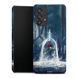 DeinDesign Galaxy A53 5G Handy Premium Case Smartphone Handyh&uuml;lle Schutzh&uuml;lle matt The Beauty And The Beast Disney Princess Rose Premium Case