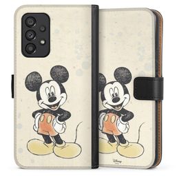 DeinDesign Galaxy A53 5G Handy Klapph&uuml;lle Handyh&uuml;lle aus Kunst Leder schwarz Flip Case Water Colour Official Licensed Product Sideflip mit langer Lasche