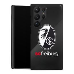 DeinDesign Galaxy S23 Ultra Handy Premium Case Smartphone Handyh&uuml;lle Schutzh&uuml;lle gl&auml;nzend Sc Freiburg Lettering Logo Premium Case