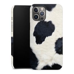 DeinDesign iPhone 12 Pro Max Handy Premium Case Smartphone Handyh&uuml;lle Schutzh&uuml;lle matt Cow Skin Animal Print Animal Look Premium Case