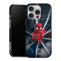 DeinDesign iPhone 16 Pro Handy Premium Case Smartphone Handyh&uuml;lle Schutzh&uuml;lle matt Kinofilm Marvel Spiderman Premium Case