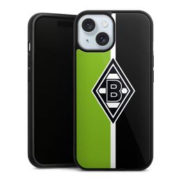 DeinDesign iPhone 15 Handy Gallery Case Handyh&uuml;lle 9H Geh&auml;rtetes Glas R&uuml;ckseite H&uuml;lle Borussia M&ouml;nchengladbach Gladbach Bundesliga Gallery Case