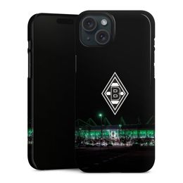 DeinDesign iPhone 15 Plus Handy Premium Case Smartphone Handyh&uuml;lle Schutzh&uuml;lle gl&auml;nzend Borussia M&ouml;nchengladbach Official Licensed Product Stadium Premium Case