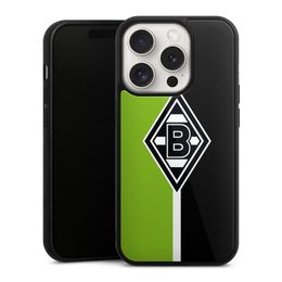 DeinDesign iPhone 15 Pro Handy Gallery Case Handyh&uuml;lle 9H Geh&auml;rtetes Glas R&uuml;ckseite H&uuml;lle Borussia M&ouml;nchengladbach Gladbach Bundesliga Gallery Case