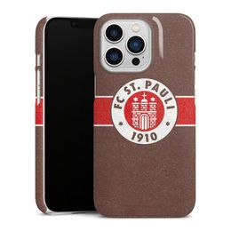 DeinDesign iPhone 13 Pro Handy Premium Case Smartphone Handyh&uuml;lle Schutzh&uuml;lle gl&auml;nzend Fc St. Pauli Logo Official Licensed Product Premium Case