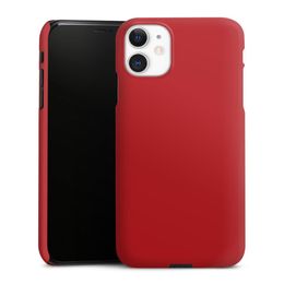 DeinDesign iPhone 11 Handy Premium Case Smartphone Handyh&uuml;lle Schutzh&uuml;lle matt Red Unicoloured Colour Premium Case