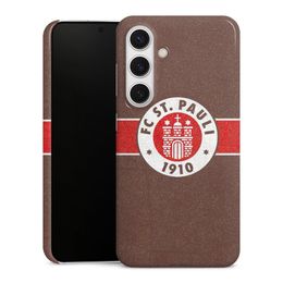 DeinDesign Galaxy S24 Handy Premium Case Smartphone Handyh&uuml;lle Schutzh&uuml;lle gl&auml;nzend Fc St. Pauli Logo Official Licensed Product Premium Case