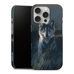 DeinDesign iPhone 16 Pro Handy Premium Case Smartphone Handyh&uuml;lle Schutzh&uuml;lle matt Wolf Painting Nature Premium Case