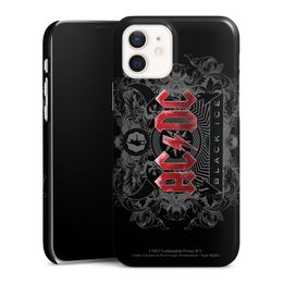 DeinDesign iPhone 12 Handy Premium Case Smartphone Handyh&uuml;lle Schutzh&uuml;lle gl&auml;nzend Merchandise Black Ice Acdc Premium Case