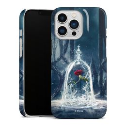 DeinDesign iPhone 13 Pro Handy Premium Case Smartphone Handyh&uuml;lle Schutzh&uuml;lle gl&auml;nzend Rose The Beauty And The Beast Disney Princess Premium Case