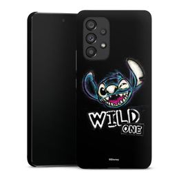 DeinDesign Galaxy A53 5G Handy Premium Case Smartphone Handyh&uuml;lle Schutzh&uuml;lle gl&auml;nzend Lilo & Stitch Official Licensed Product Disney Premium Case