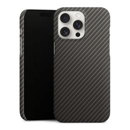 DeinDesign iPhone 15 Pro Max Handy Premium Case Smartphone Handyh&uuml;lle Schutzh&uuml;lle matt Carbon Metallic Look Muster Premium Case
