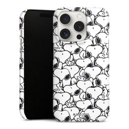 DeinDesign iPhone 15 Pro Handy Premium Case Smartphone Handyh&uuml;lle Schutzh&uuml;lle matt Peanuts Snoopy Muster Premium Case