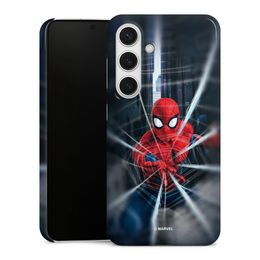 DeinDesign Galaxy S24 Handy Premium Case Smartphone Handyh&uuml;lle Schutzh&uuml;lle gl&auml;nzend Kinofilm Marvel Spiderman Premium Case