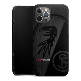 DeinDesign iPhone 12 Pro Max Handy Premium Case Smartphone Handyh&uuml;lle Schutzh&uuml;lle matt Sc Freiburg Official Licensed Product Metallic Look Premium Case