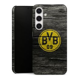 DeinDesign Galaxy S24 Handy Premium Case Smartphone Handyh&uuml;lle Schutzh&uuml;lle gl&auml;nzend Wooden Look Bvb Borussia Dortmund Premium Case