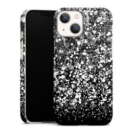 DeinDesign iPhone 13 Mini Handy Premium Case Smartphone Handyh&uuml;lle Schutzh&uuml;lle gl&auml;nzend Muster Snowflake Glitzer Premium Case