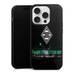 DeinDesign iPhone 15 Pro Handy Gallery Case Handyh&uuml;lle 9H Geh&auml;rtetes Glas R&uuml;ckseite H&uuml;lle Borussia M&ouml;nchengladbach Official Licensed Product Stadium Gallery Case