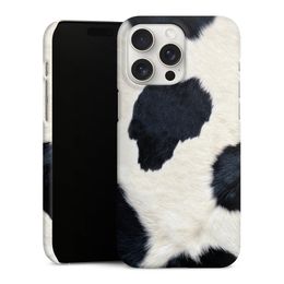 DeinDesign iPhone 15 Pro Max Handy Premium Case Smartphone Handyh&uuml;lle Schutzh&uuml;lle matt Animal Look Animal Print Cow Skin Premium Case