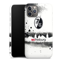 DeinDesign iPhone 12 Pro Handy Premium Case Smartphone Handyh&uuml;lle Schutzh&uuml;lle gl&auml;nzend Skyline Sc Freiburg Logo Premium Case