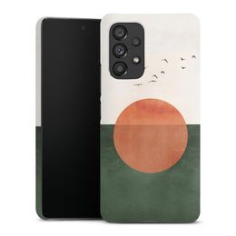 DeinDesign Galaxy A53 5G Handy Premium Case Smartphone Handyh&uuml;lle Schutzh&uuml;lle matt Sunset Bird Sunshine Premium Case