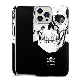 DeinDesign iPhone 13 Pro Max Handy Premium Case Smartphone Handyh&uuml;lle Schutzh&uuml;lle matt Totenkopf Fc St. Pauli Official Licensed Product Premium Case