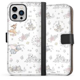 DeinDesign iPhone 13 Pro Max Handy Klapph&uuml;lle Handyh&uuml;lle aus Kunst Leder schwarz Flip Case Disney Dumbo Bambi Sideflip mit langer Lasche