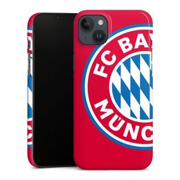 DeinDesign iPhone 14 Plus Handy Premium Case Smartphone Handyh&uuml;lle Schutzh&uuml;lle gl&auml;nzend Official Licensed Product Fcb Fc Bayern M&uuml;nchen Premium Case