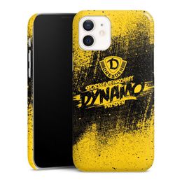 DeinDesign iPhone 12 Handy Premium Case Smartphone Handyh&uuml;lle Schutzh&uuml;lle gl&auml;nzend Logo Sg Dynamo Dresden Official Licensed Product Premium Case
