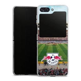 DeinDesign Galaxy Z Flip 5 Handy Hard Case Schutzh&uuml;lle transparent Smartphone Handy H&uuml;lle Rb Leipzig Stadium Official Licensed Product Hard Case