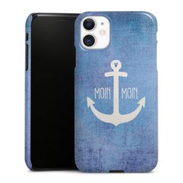 DeinDesign iPhone 11 Handy Premium Case Smartphone Handyh&uuml;lle Schutzh&uuml;lle gl&auml;nzend Anchor Maritim Blue Premium Case