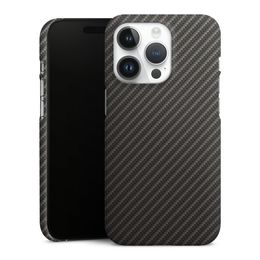 DeinDesign iPhone 14 Pro Handy Premium Case Smartphone Handyh&uuml;lle Schutzh&uuml;lle matt Carbon Metallic Look Muster Premium Case