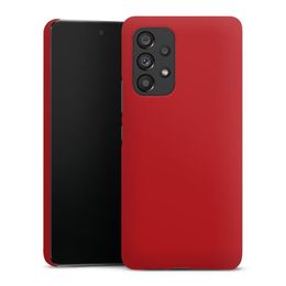 DeinDesign Galaxy A53 5G Handy Premium Case Smartphone Handyh&uuml;lle Schutzh&uuml;lle gl&auml;nzend Red Unicoloured Colour Premium Case
