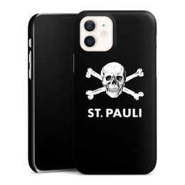 DeinDesign iPhone 12 Handy Premium Case Smartphone Handyh&uuml;lle Schutzh&uuml;lle matt Totenkopf Official Licensed Product Fc St. Pauli Premium Case