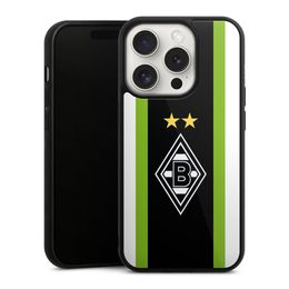 DeinDesign iPhone 15 Pro Handy Gallery Case Handyh&uuml;lle 9H Geh&auml;rtetes Glas R&uuml;ckseite H&uuml;lle Logo Gladbach Borussia M&ouml;nchengladbach Gallery Case