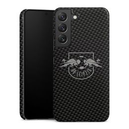 DeinDesign Galaxy S22 Handy Premium Case Smartphone Handyh&uuml;lle Schutzh&uuml;lle gl&auml;nzend Rb Leipzig Carbon Metallic Look Premium Case